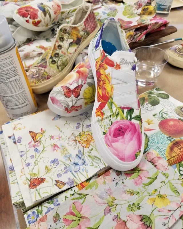 05/19/24 Decoupage Custom Tennis Shoes